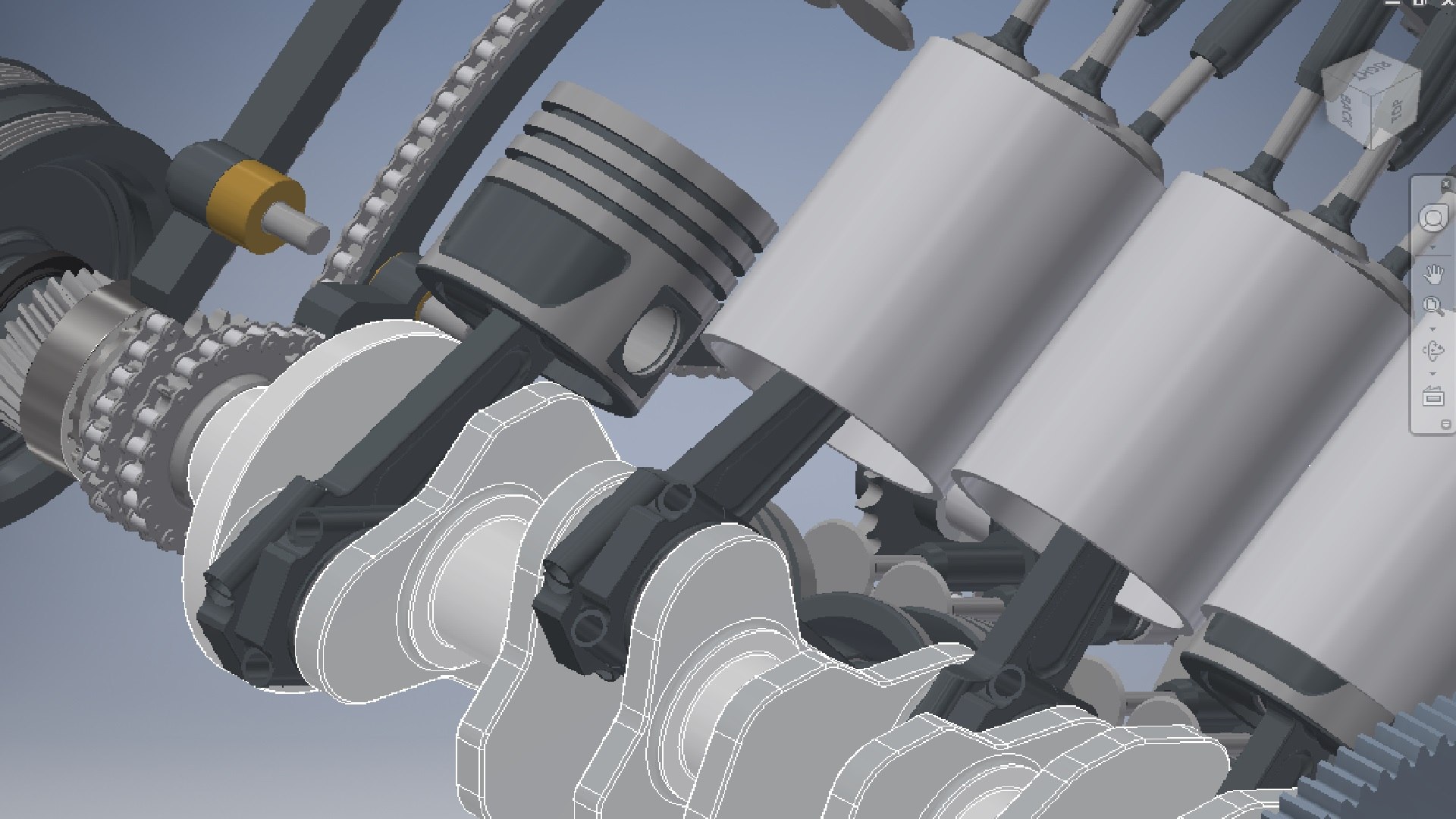 V8 Engine Piston And Crankshaft 3D Model - TurboSquid 1789173
