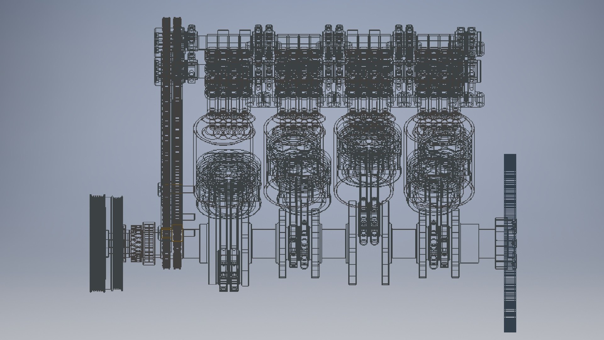 V8 Engine Piston And Crankshaft 3D Model - TurboSquid 1789173
