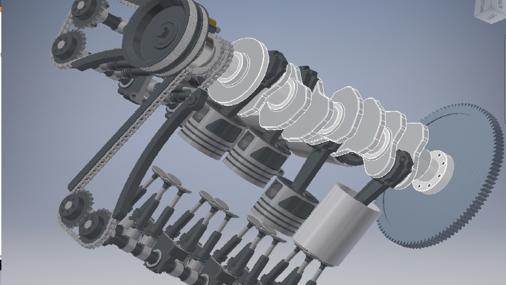 V8 Engine Piston And Crankshaft 3D Model - TurboSquid 1789173