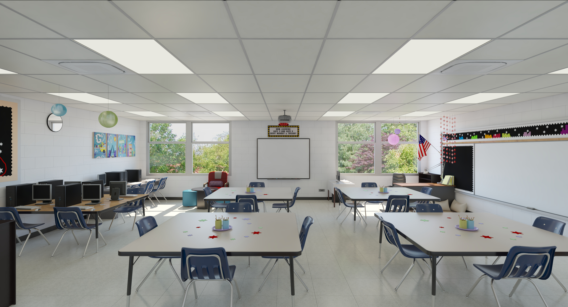 Class room realistic 3D model - TurboSquid 1253585