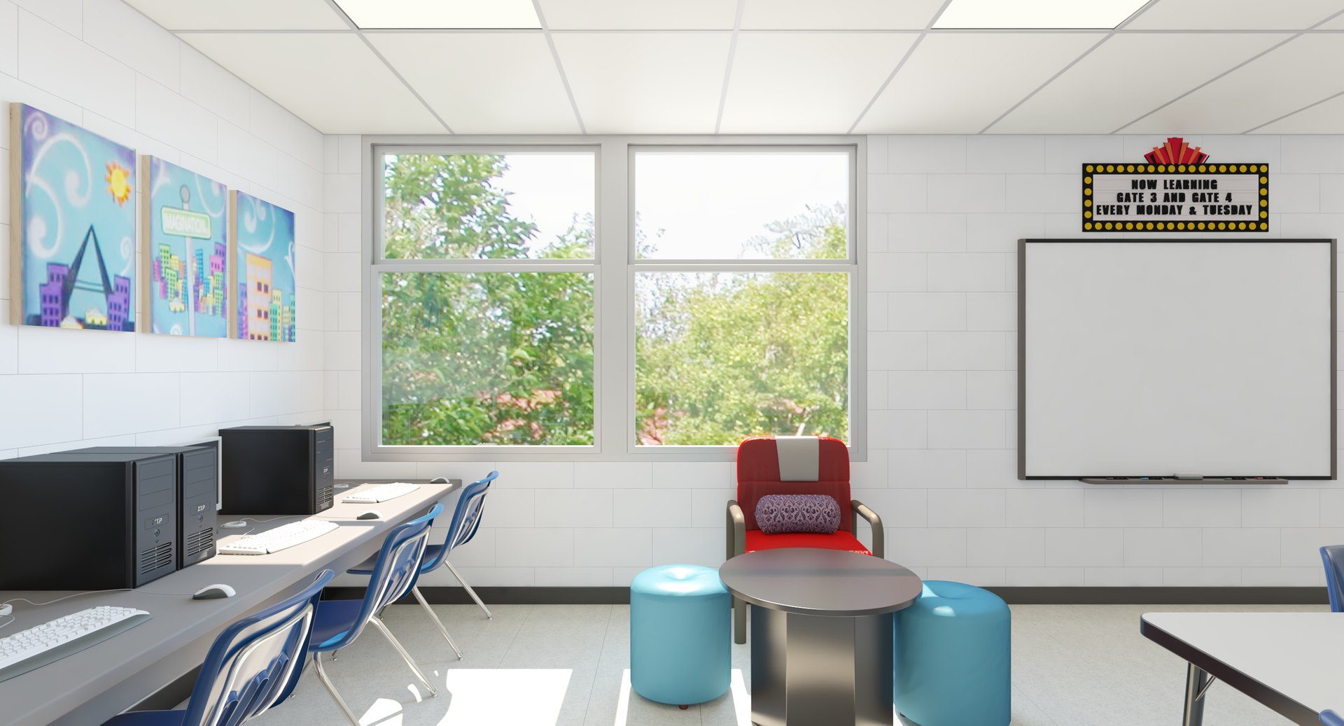 Class Room Realistic 3D Model - TurboSquid 1253585