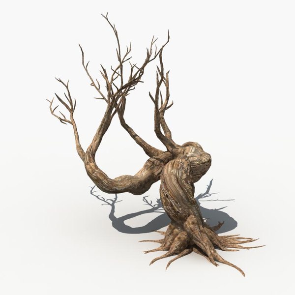 3d scary tree dry