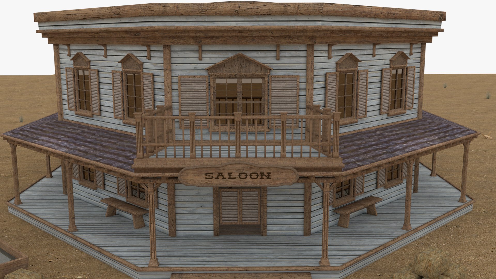 Saloon Blue 3D - TurboSquid 2062115