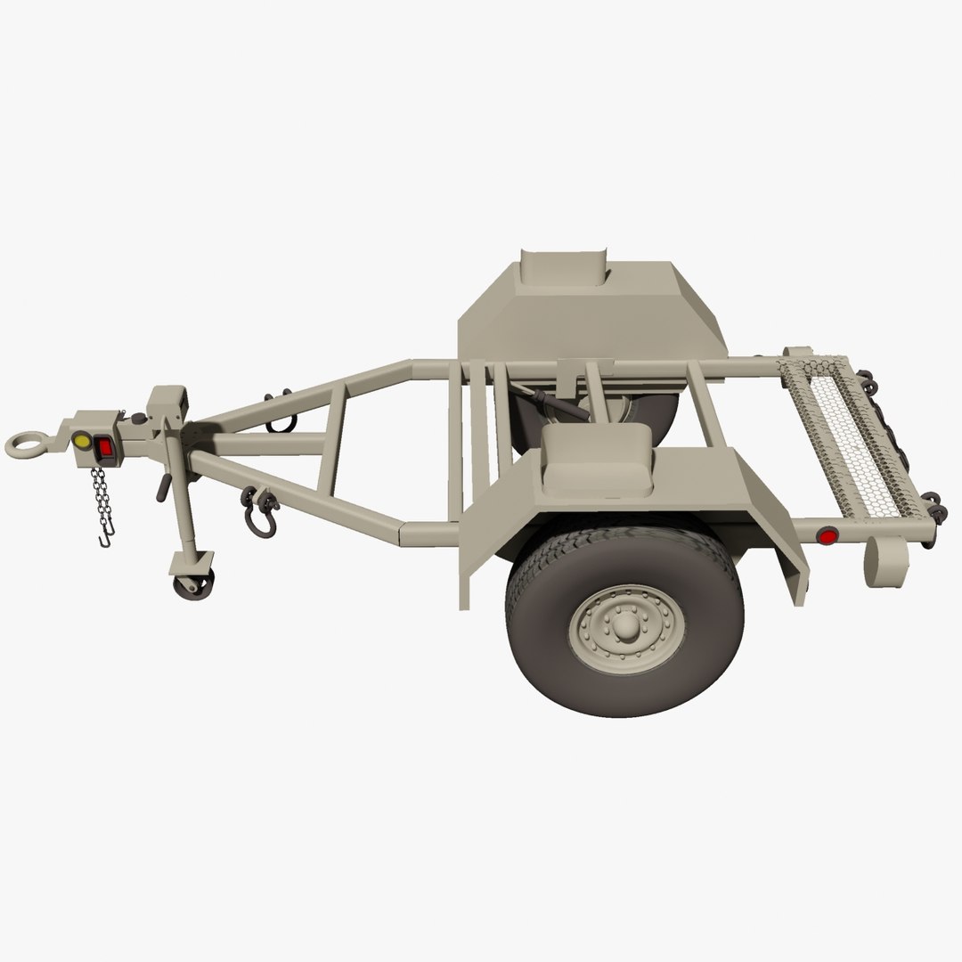 Military Kasel M116a2 Trailer 3d Model