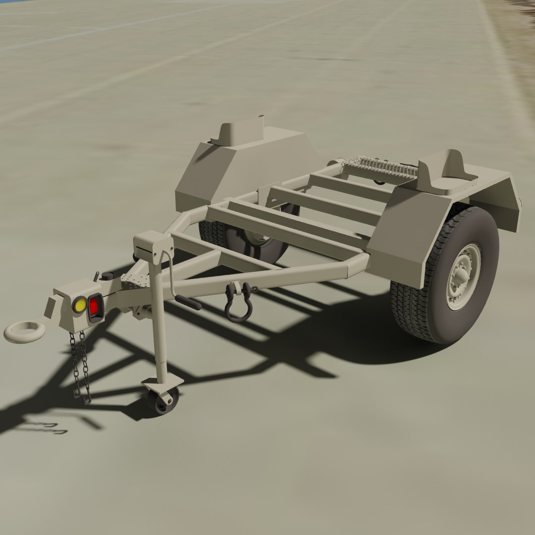 Military Kasel M116a2 Trailer 3d Model