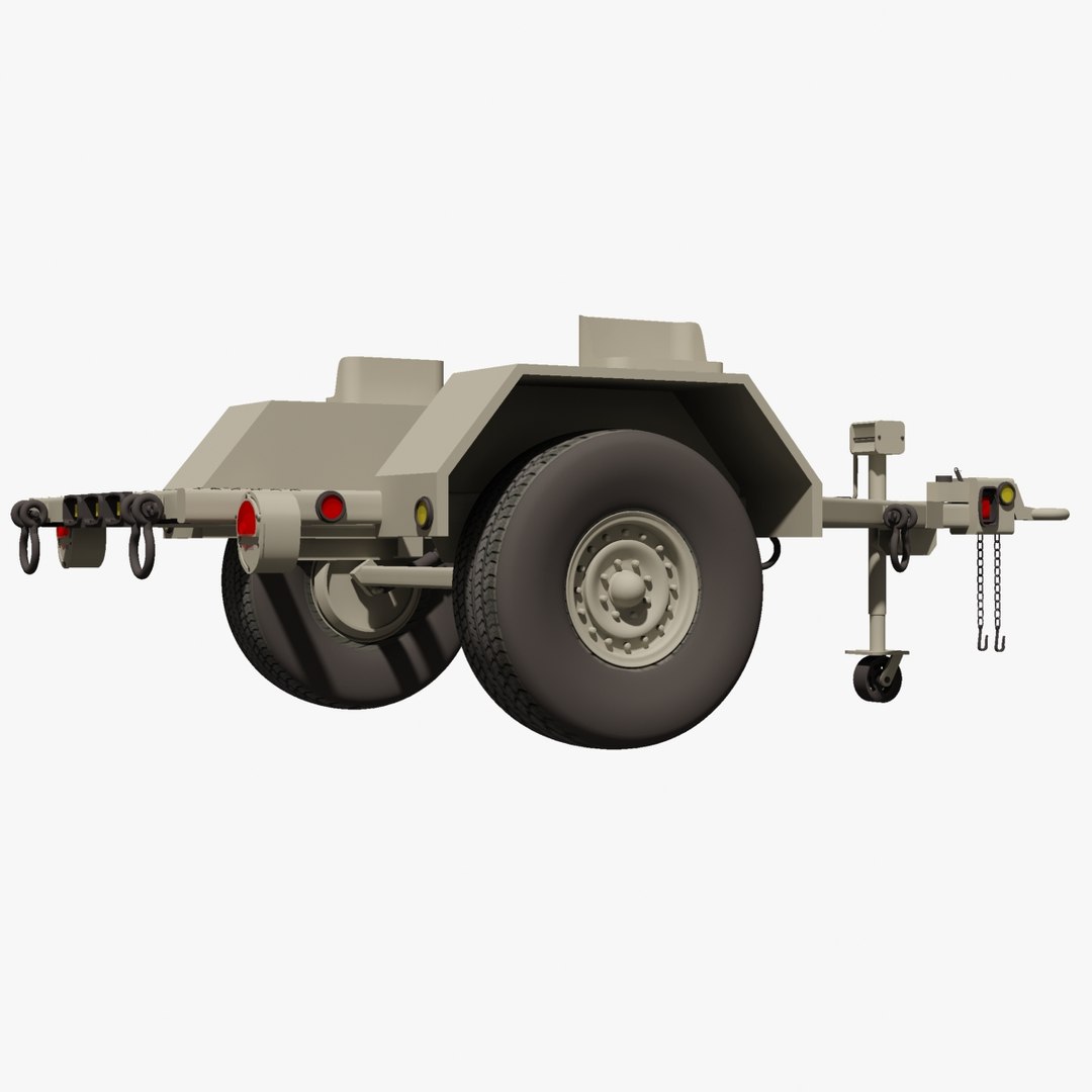Military Kasel M116a2 Trailer 3d Model