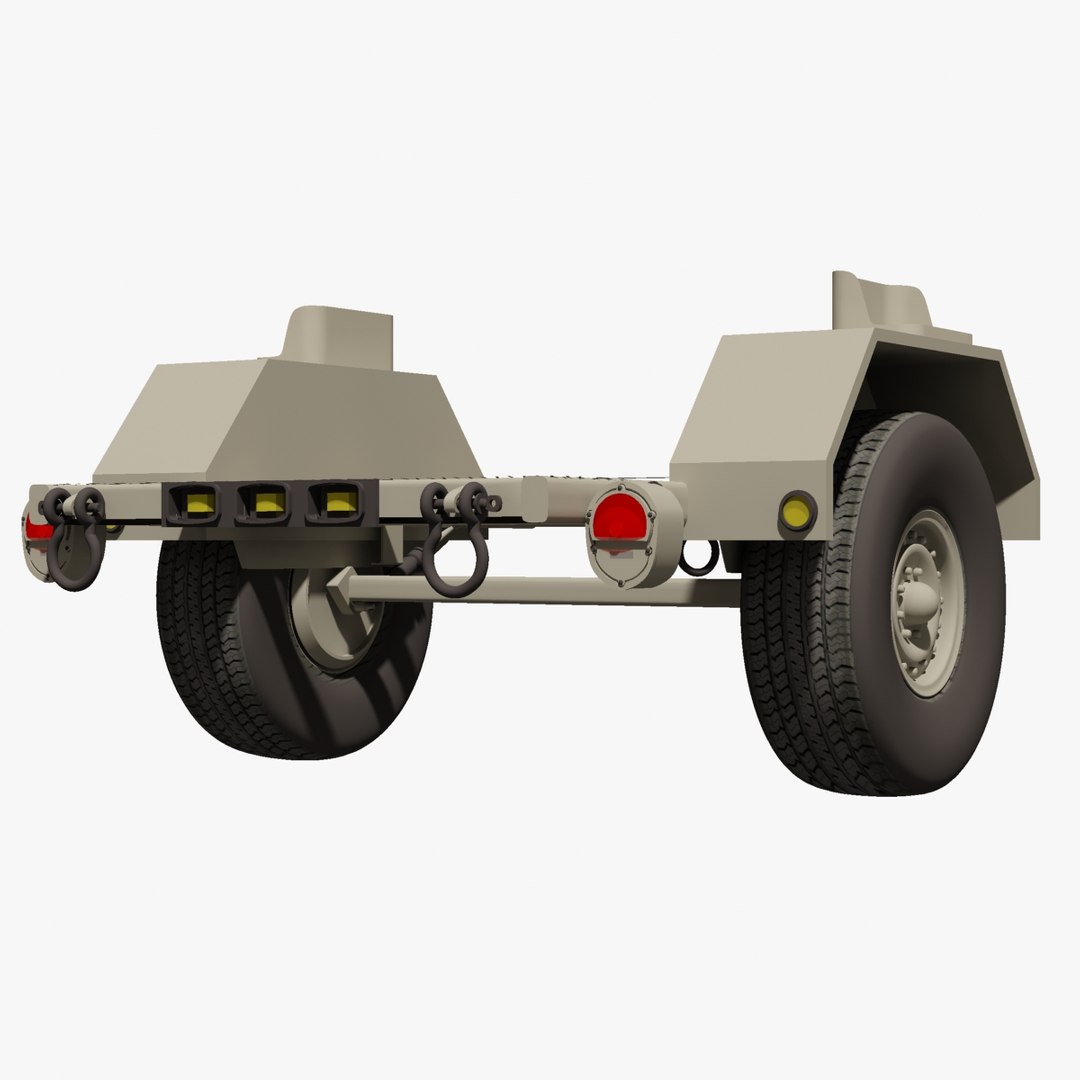 Military Kasel M116a2 Trailer 3d Model