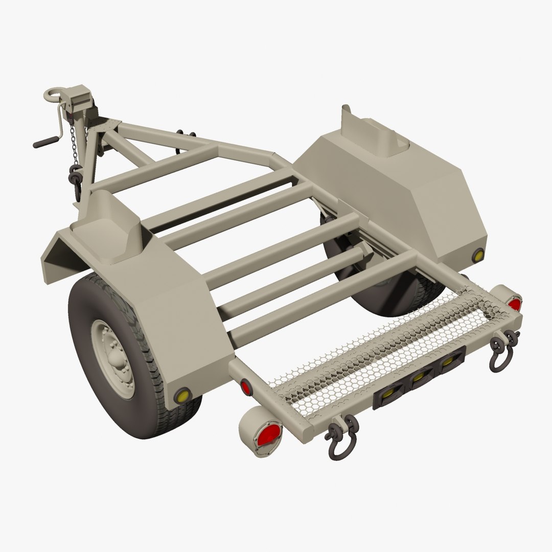 Military Kasel M116a2 Trailer 3d Model