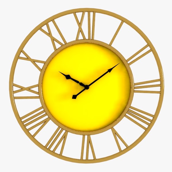 roman wall clock 3d model