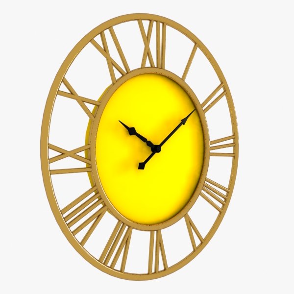 roman wall clock 3d model