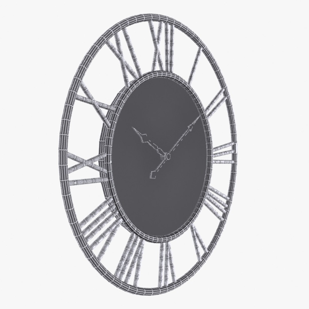 Roman Wall Clock 3d Model