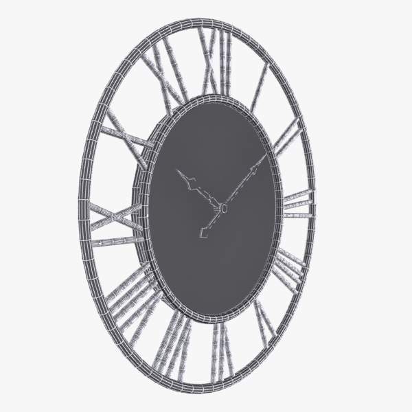 roman wall clock 3d model