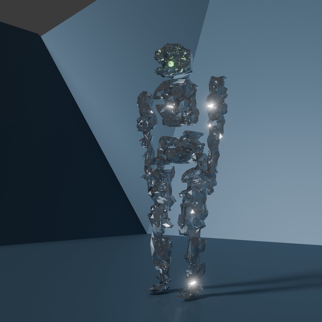 3D Glass Golem With Glowstick Model - TurboSquid 2297163