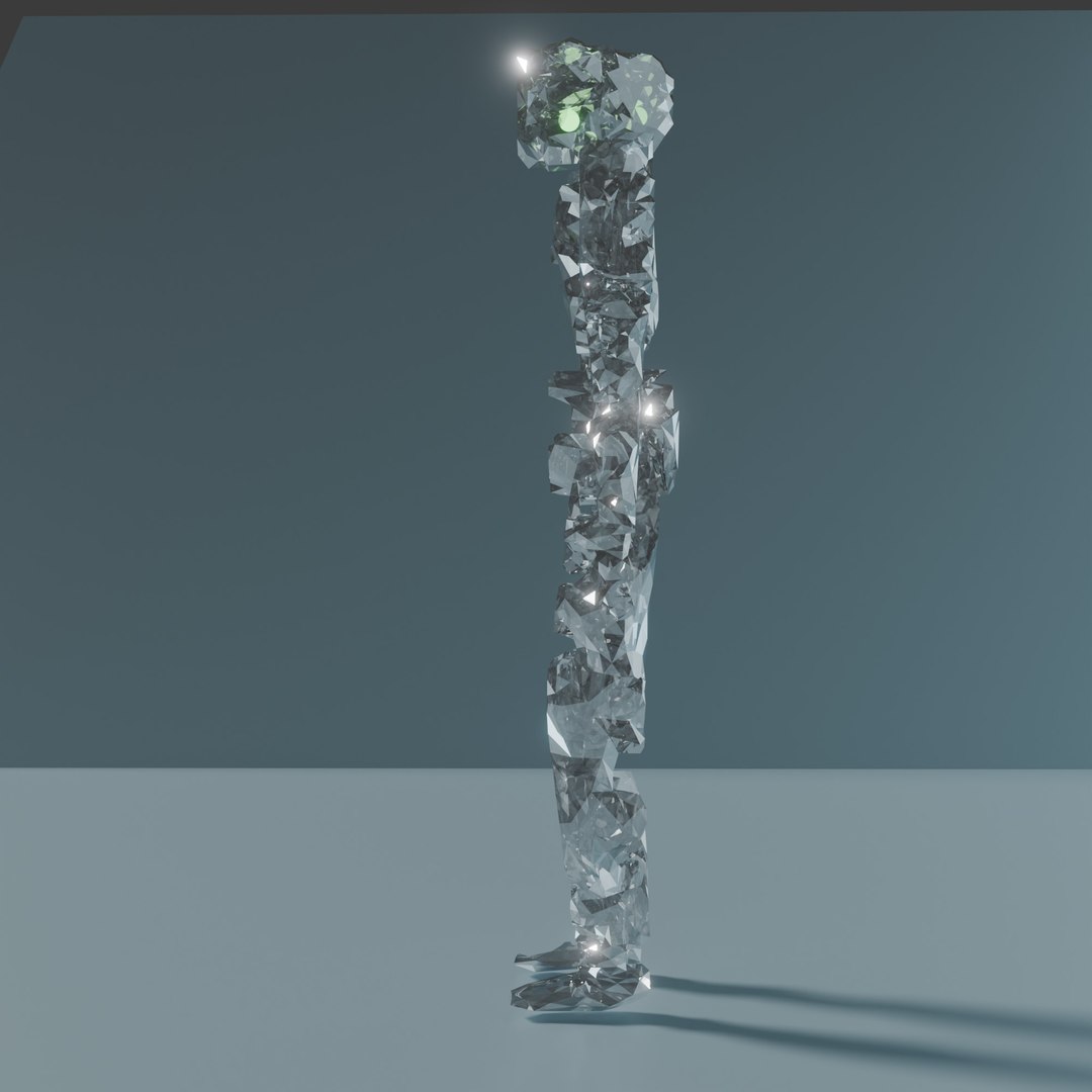 3D Glass Golem With Glowstick Model - TurboSquid 2297163