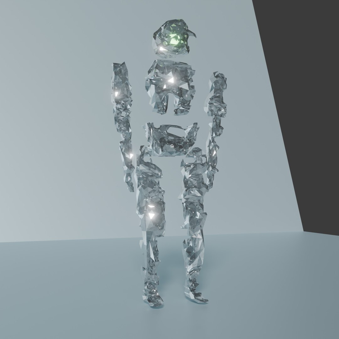 3D Glass Golem With Glowstick Model - TurboSquid 2297163