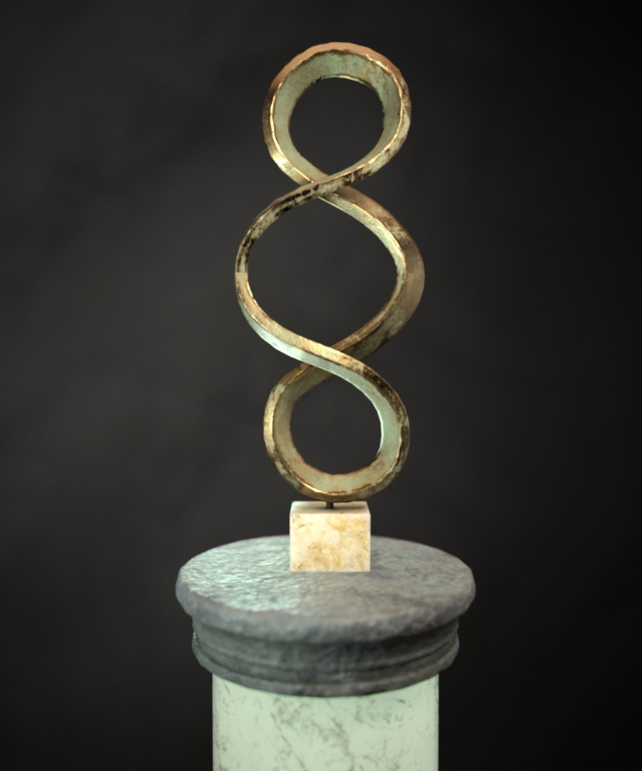 3D Bronze Art Sculpture Pillar - TurboSquid 1523720