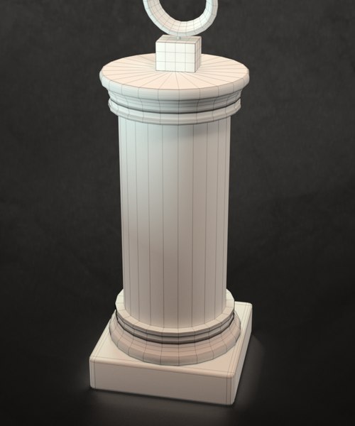 3D bronze art sculpture pillar - TurboSquid 1523720