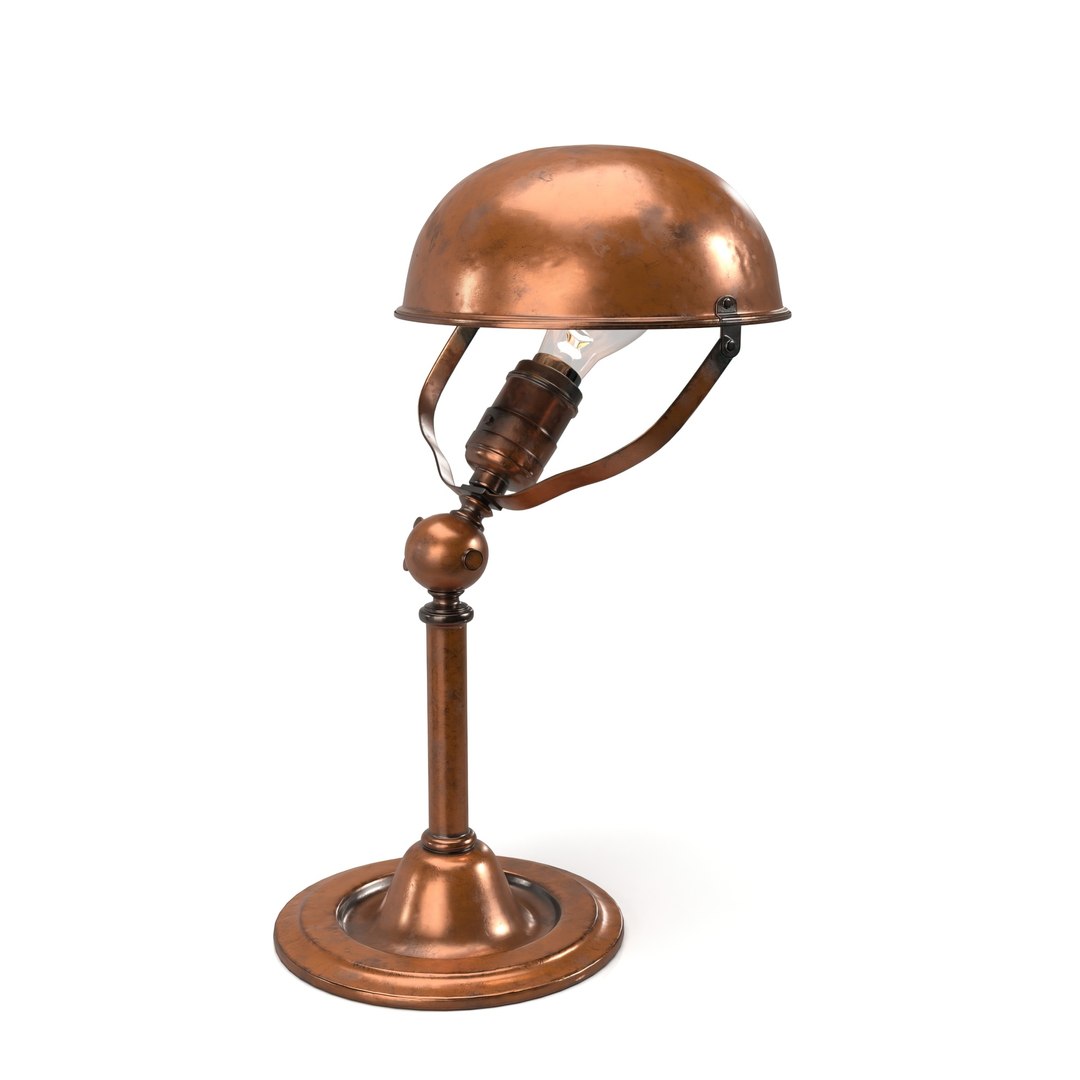 Industrial Faries Adjustable Copper Plated Task Lamp PBR Model ...