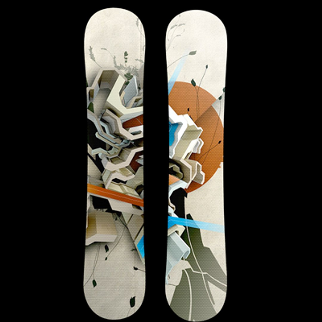 free snowboard studio 3d model