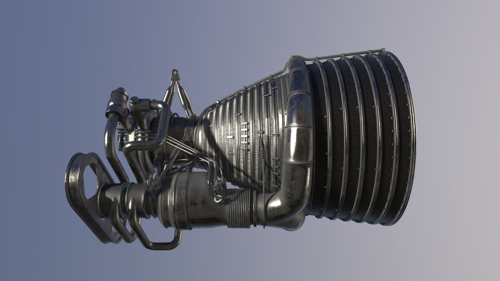 Rocket Engine - Rocketdyne F1 Model - TurboSquid 1956890