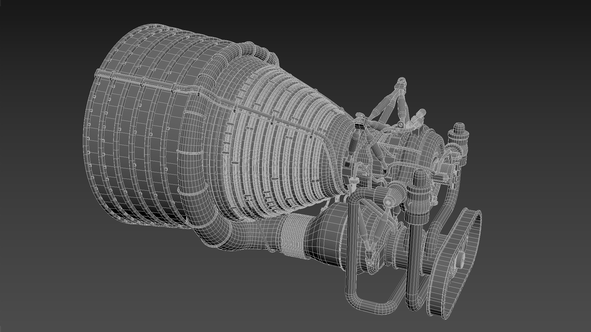 Rocket Engine - Rocketdyne F1 model - TurboSquid 1956890