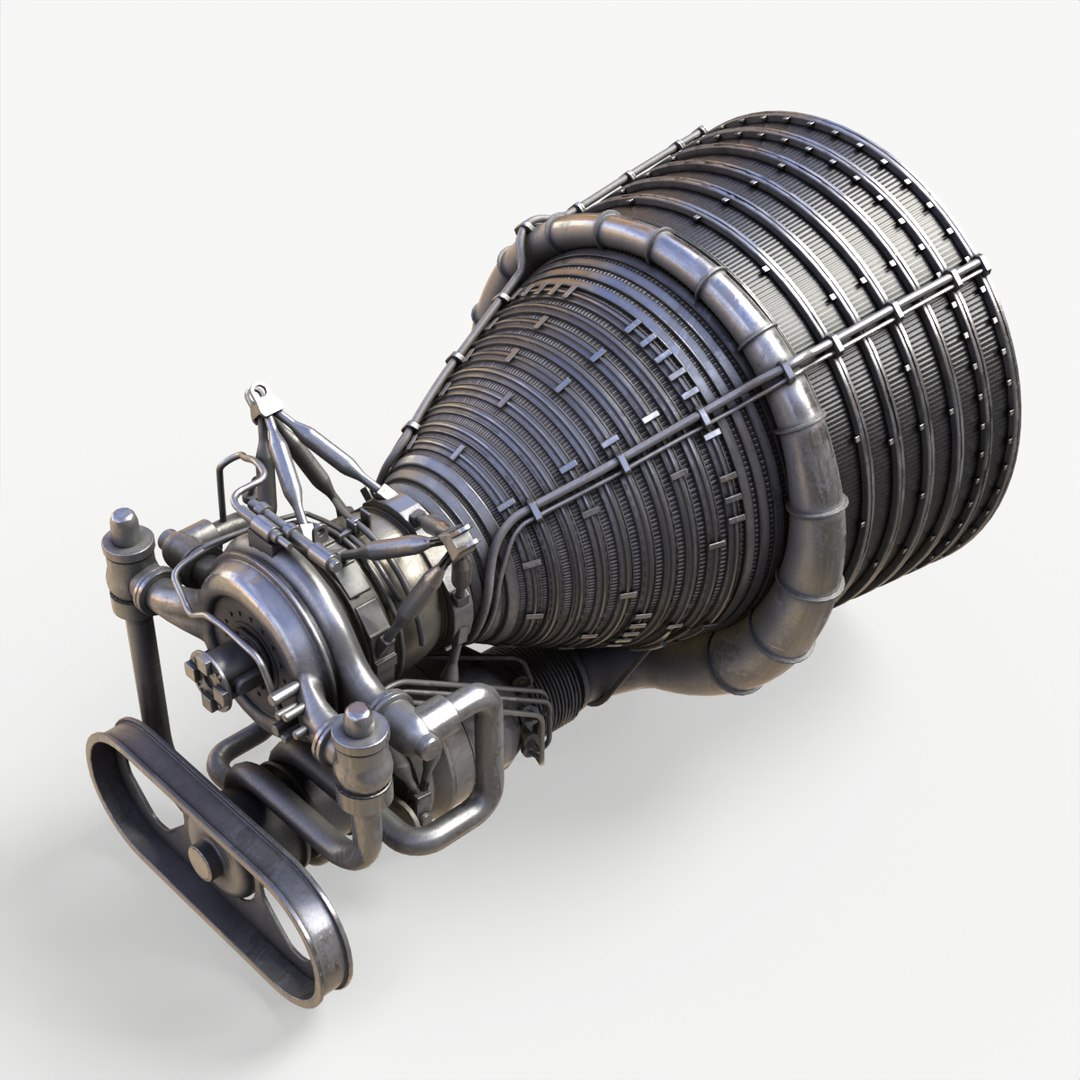 Rocket Engine - Rocketdyne F1 model - TurboSquid 1956890