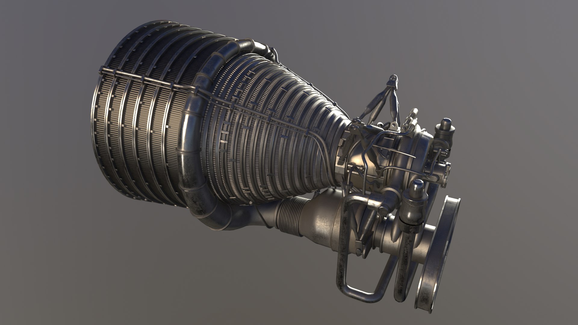Rocket Engine - Rocketdyne F1 Model - TurboSquid 1956890