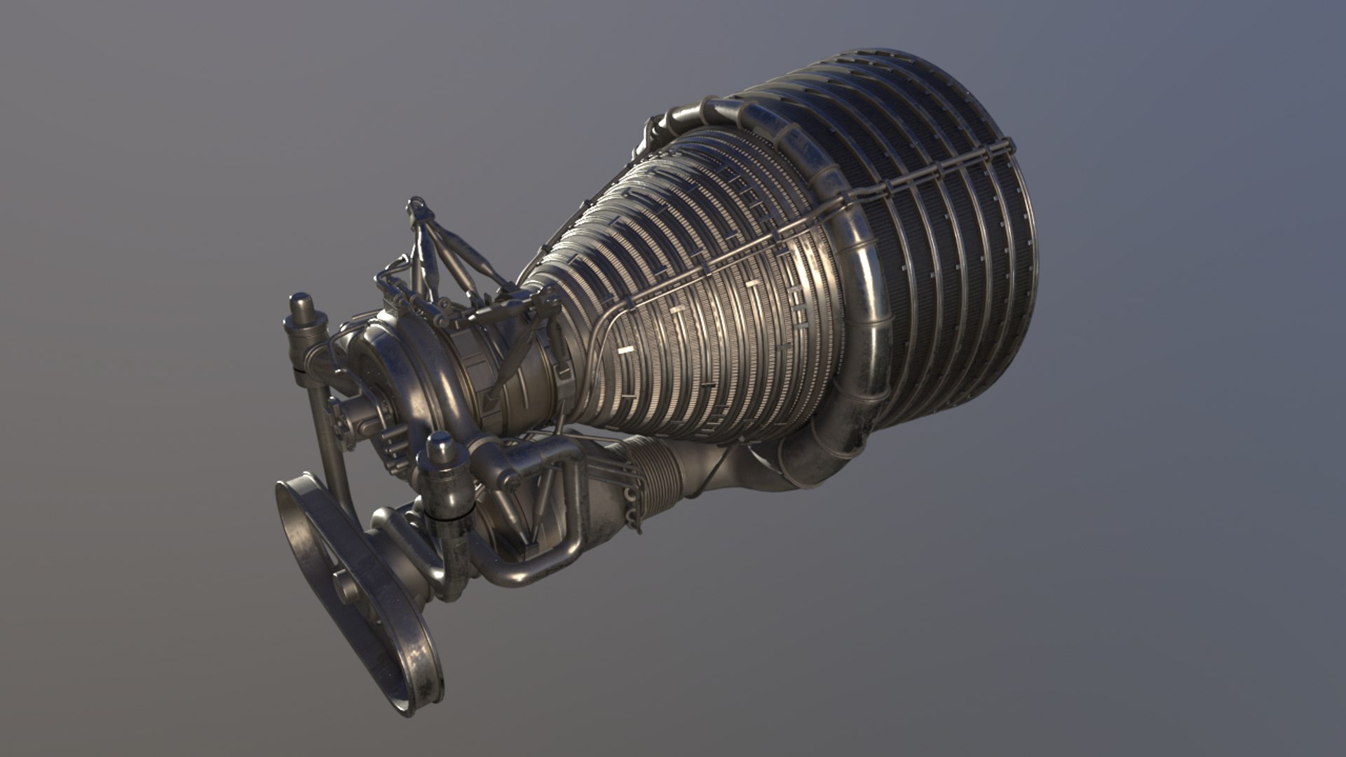 Rocket Engine - Rocketdyne F1 Model - TurboSquid 1956890