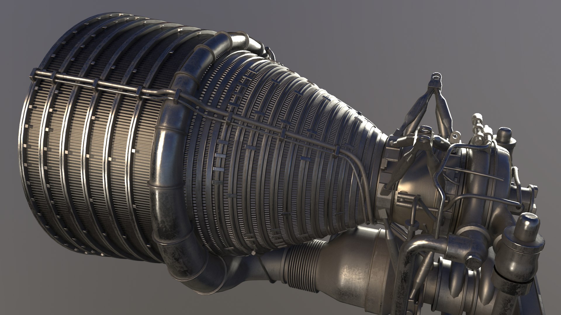 Rocket Engine - Rocketdyne F1 model - TurboSquid 1956890