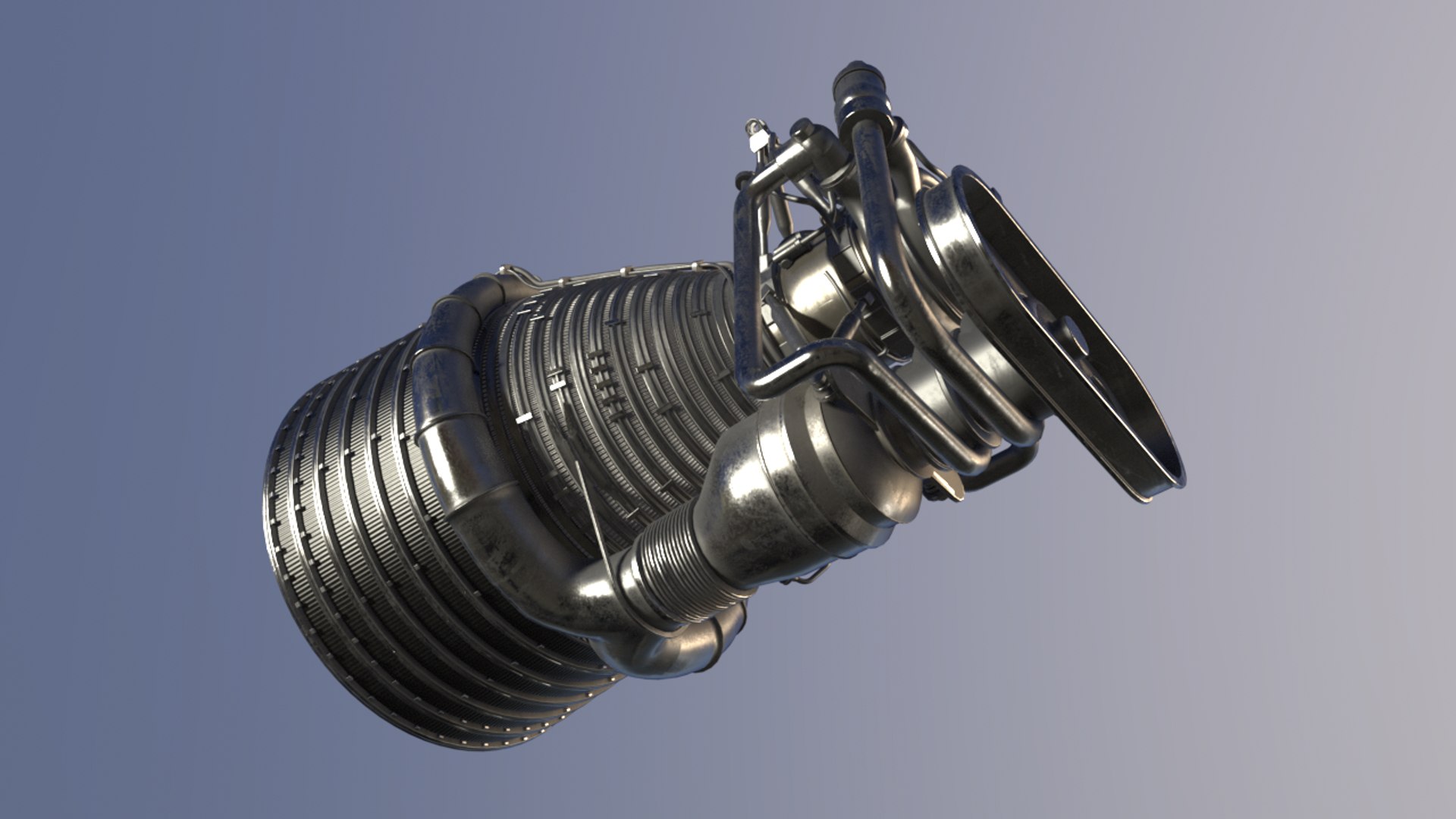 Rocket Engine - Rocketdyne F1 Model - TurboSquid 1956890