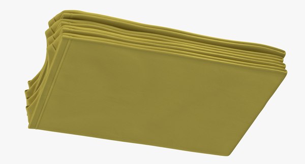 3D Female Crew Neck Folded Stacked Yellow Staff 01 - TurboSquid 1790986