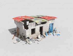 destroyed building 3d model