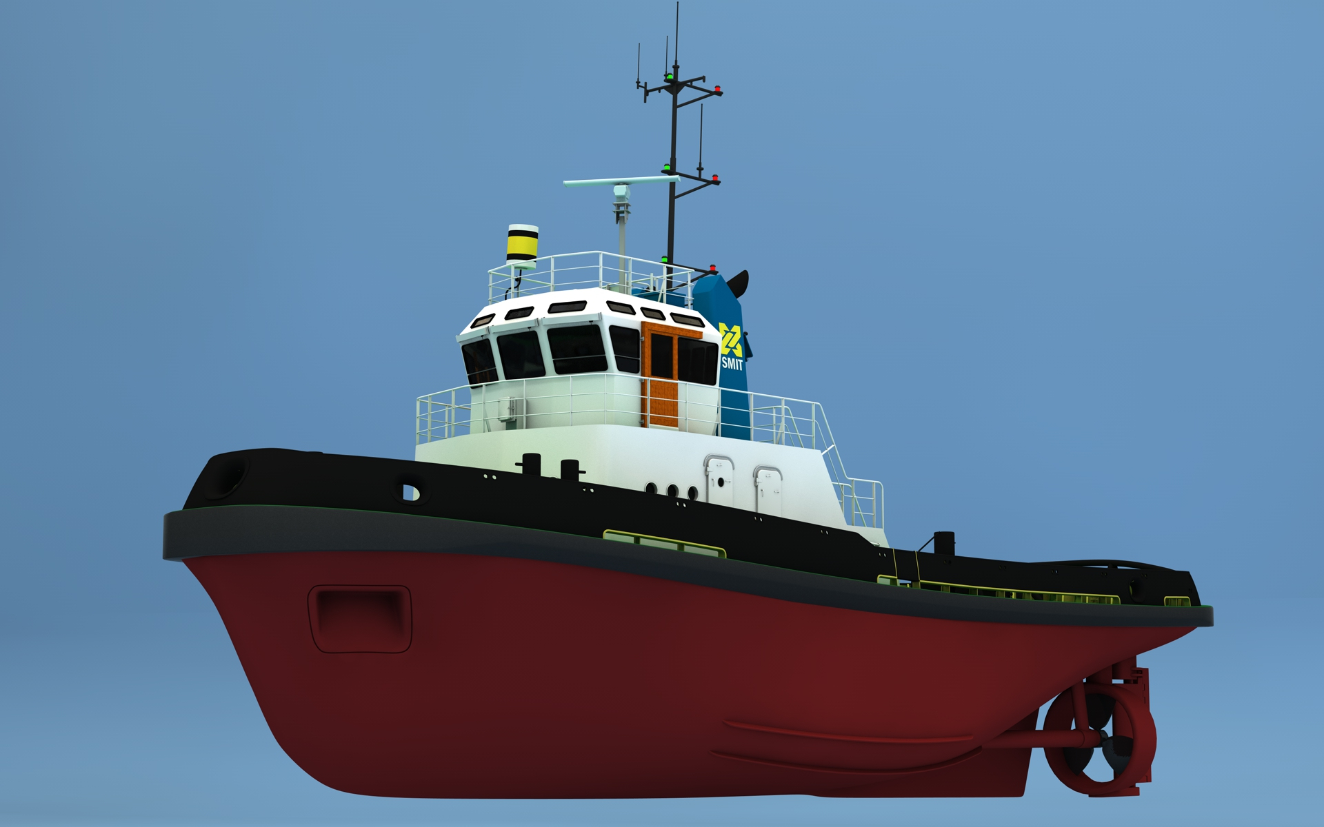3d model harbour tug smit ierland