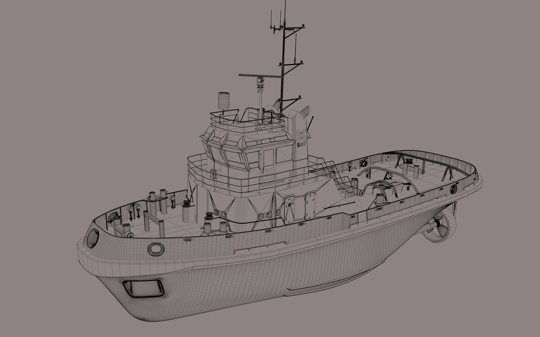 3d model harbour tug smit ierland