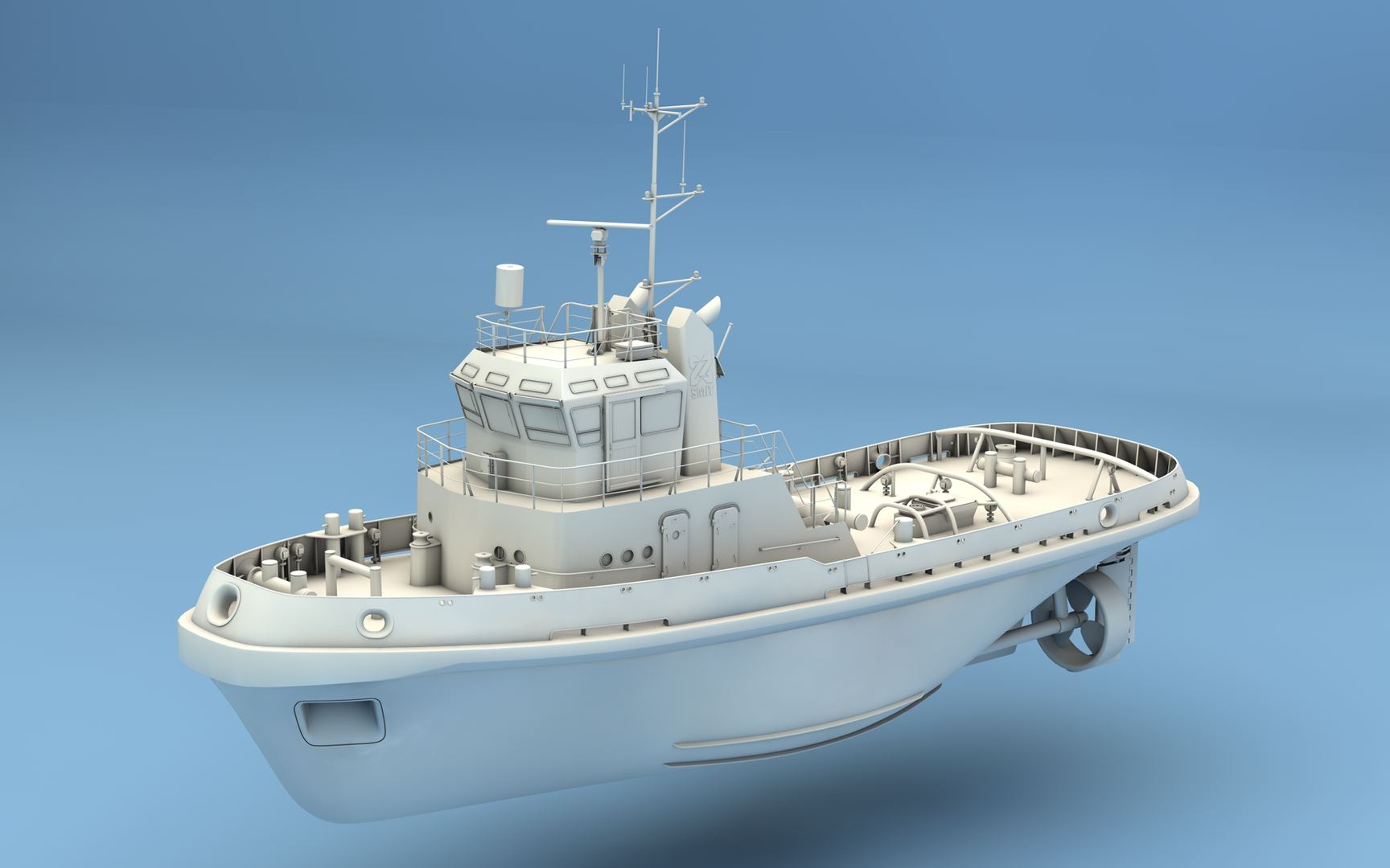 3d model harbour tug smit ierland