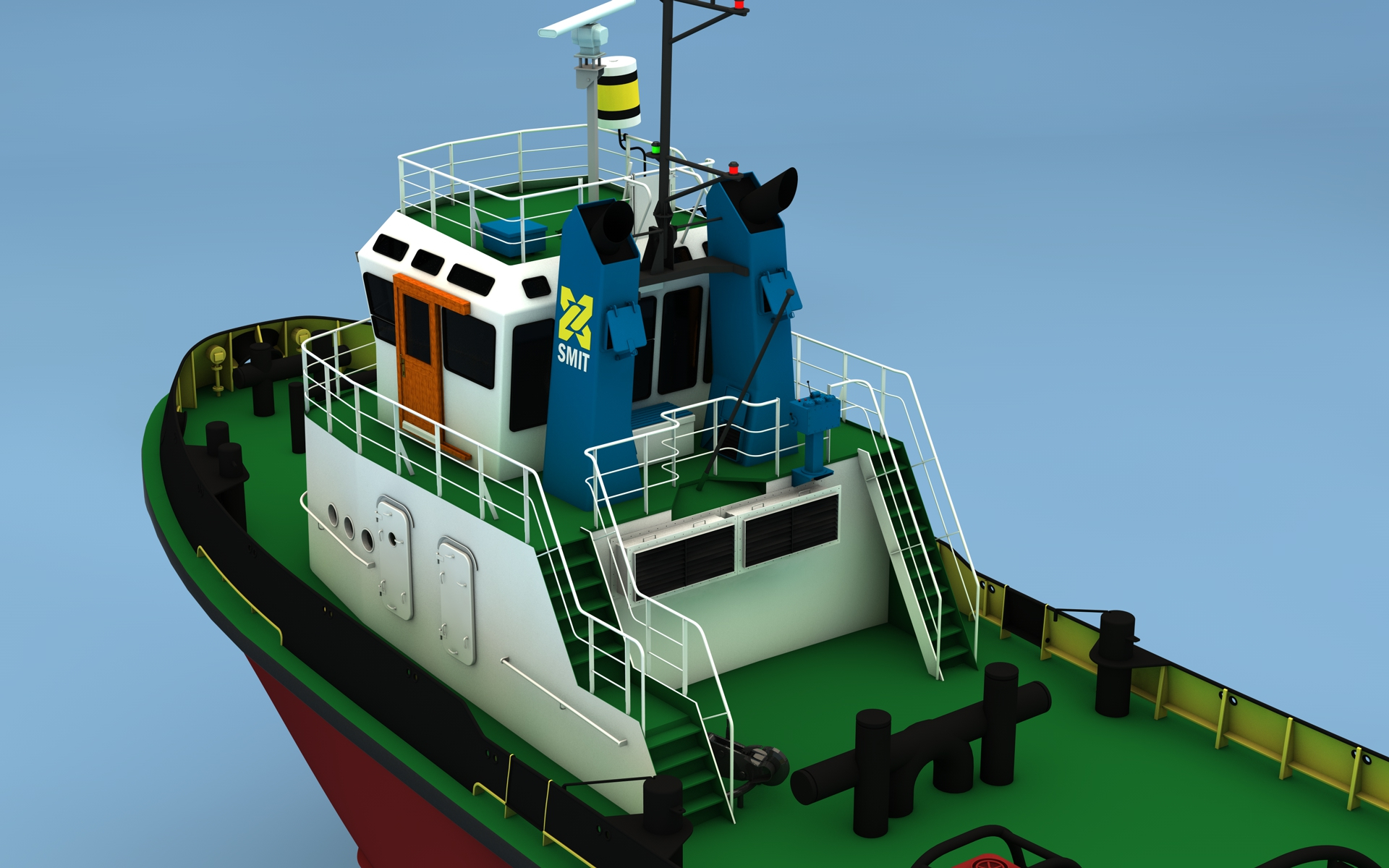 3d model harbour tug smit ierland