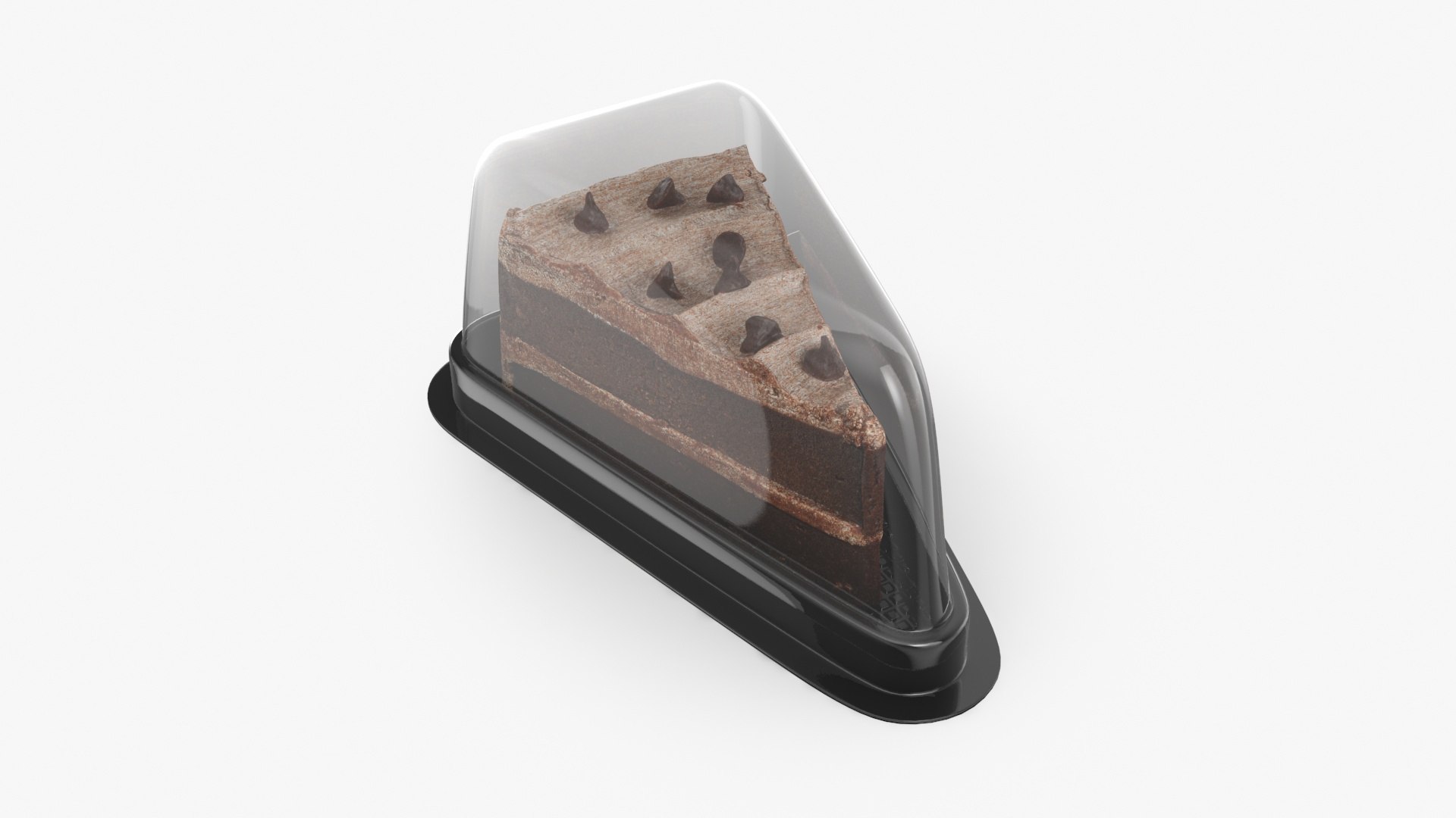3D Model Chocolate Fudge Cake Triangle Box - TurboSquid 2193033