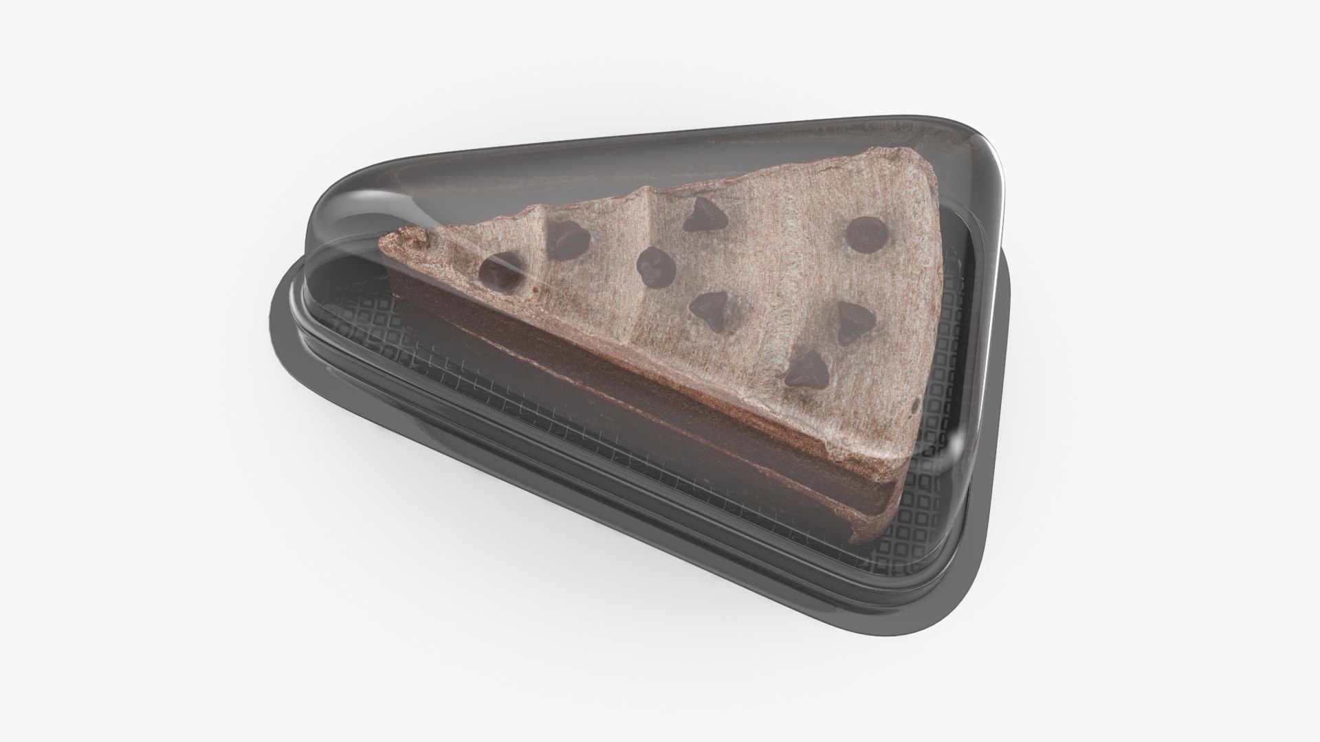 3D Model Chocolate Fudge Cake Triangle Box - TurboSquid 2193033