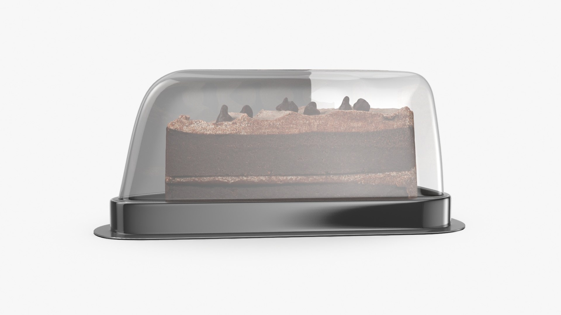 3D Model Chocolate Fudge Cake Triangle Box - TurboSquid 2193033