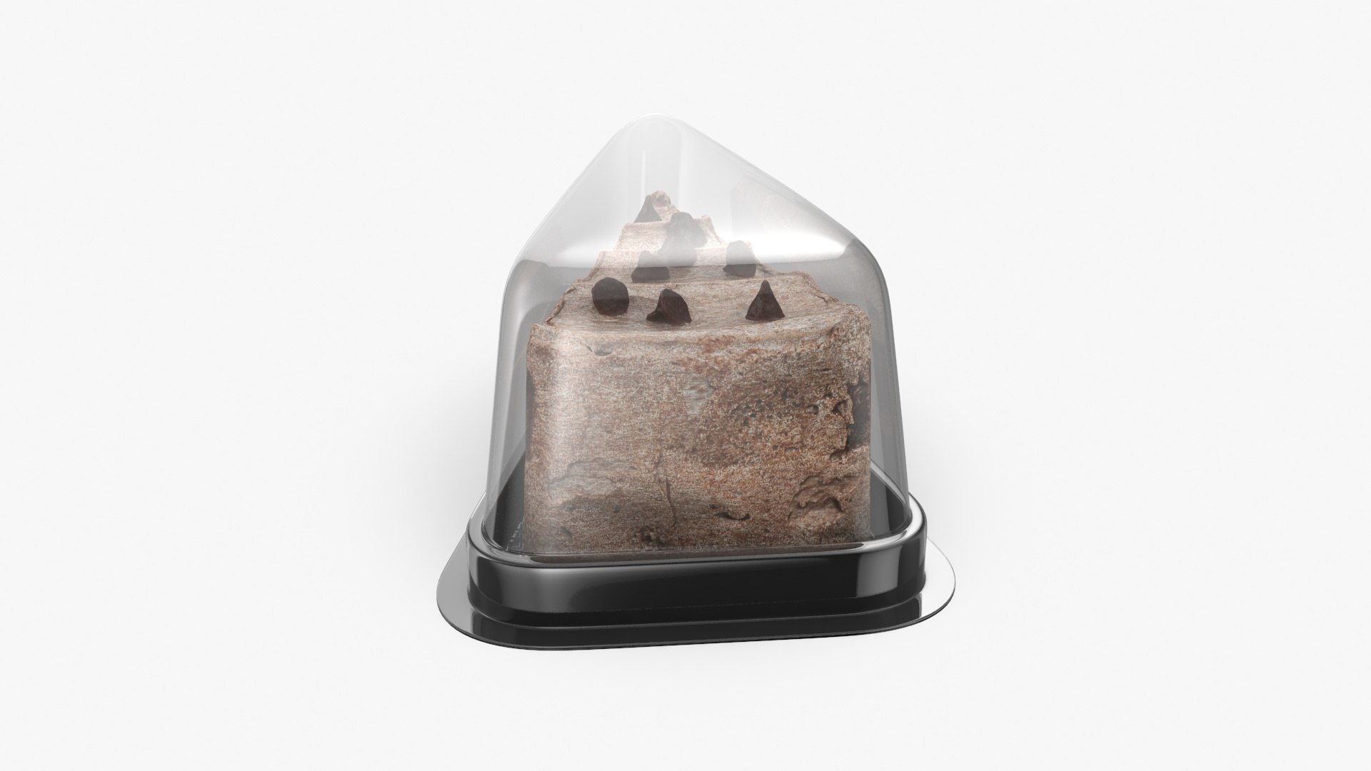 3D Model Chocolate Fudge Cake Triangle Box - TurboSquid 2193033