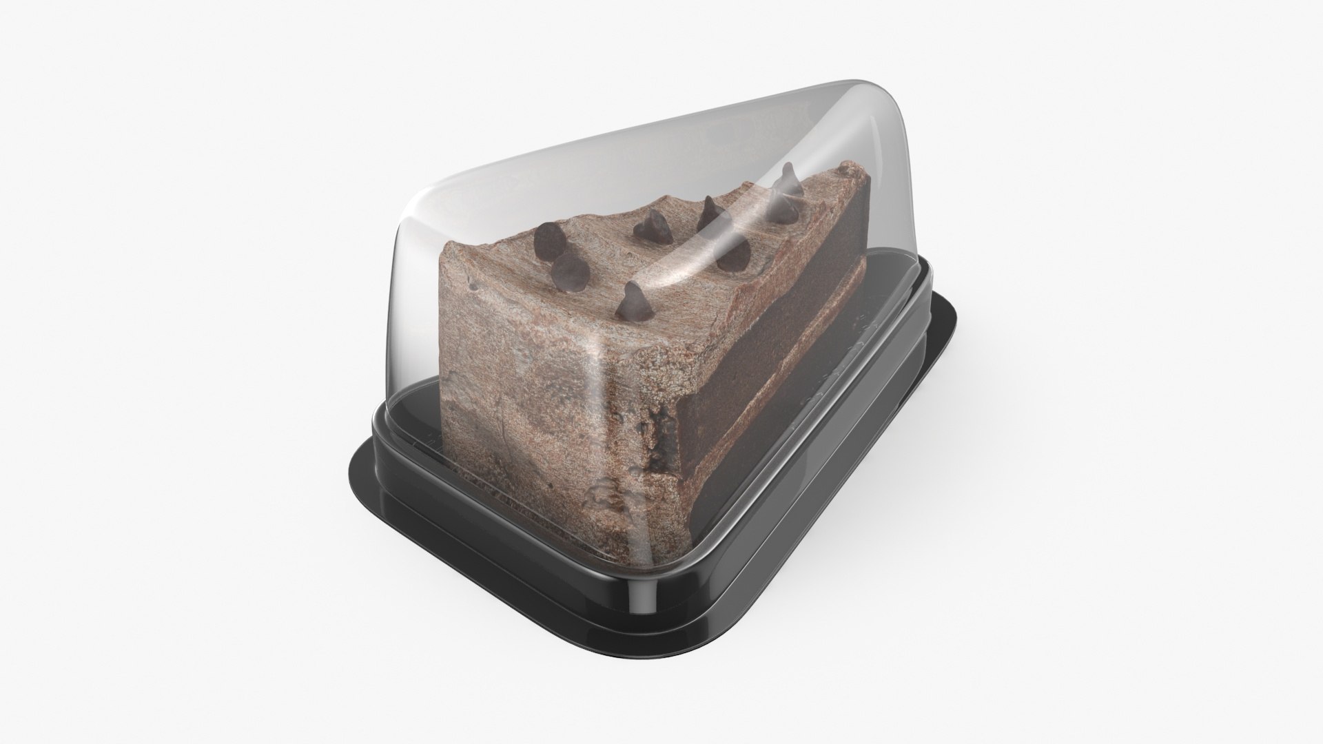 3D Model Chocolate Fudge Cake Triangle Box - TurboSquid 2193033