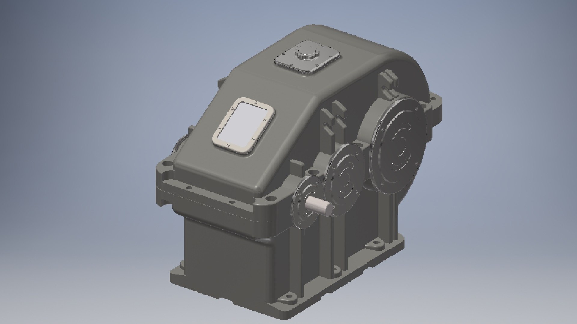 Double Speed Reducer Gearbox Assembly Model - TurboSquid 2098327