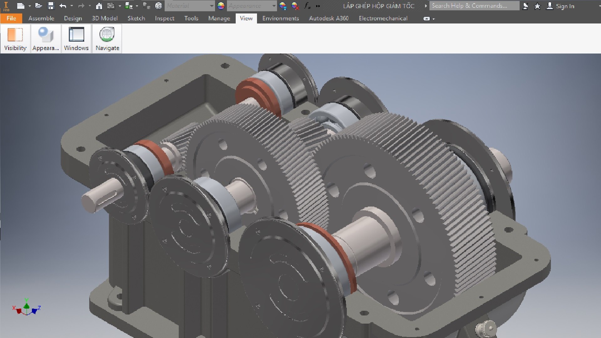 Double Speed Reducer Gearbox Assembly Model - TurboSquid 2098327