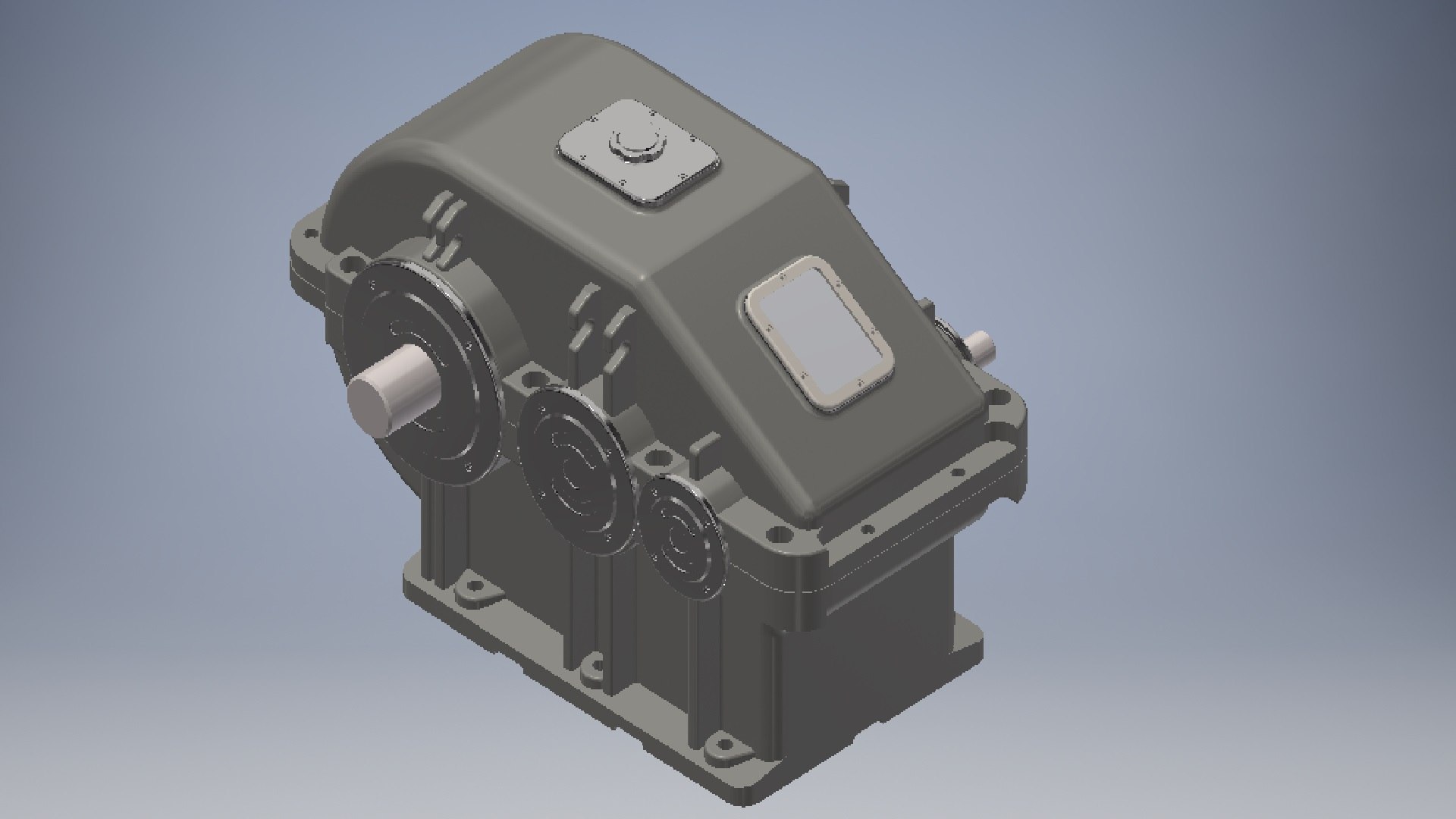 Double Speed Reducer Gearbox Assembly Model - TurboSquid 2098327