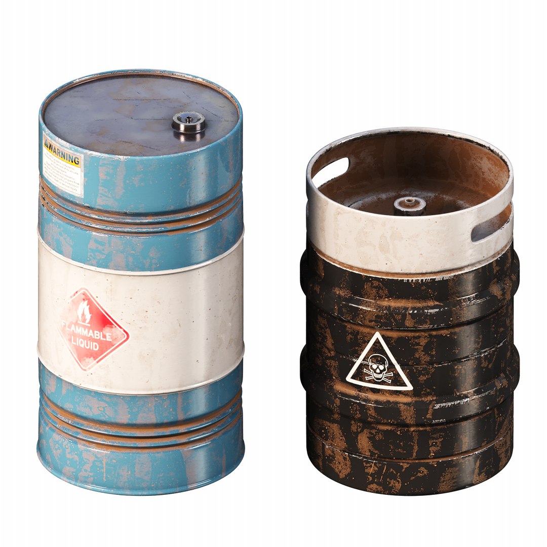 Barrels Model - TurboSquid 2308593