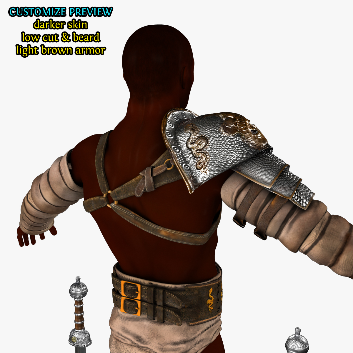 roman gladiator armor set 3d obj