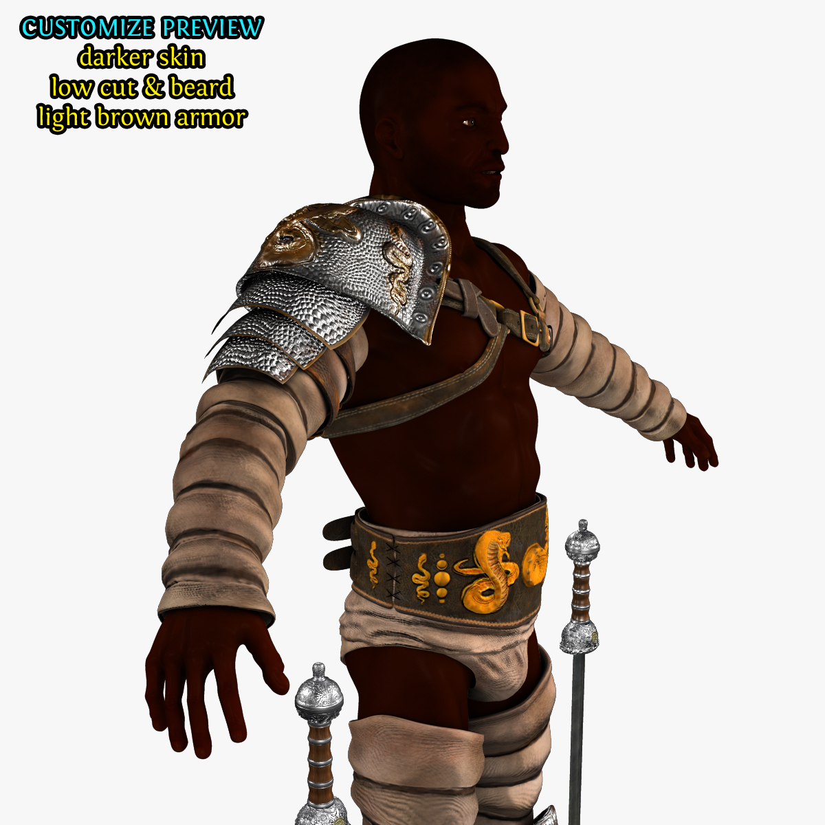 roman gladiator armor set 3d obj