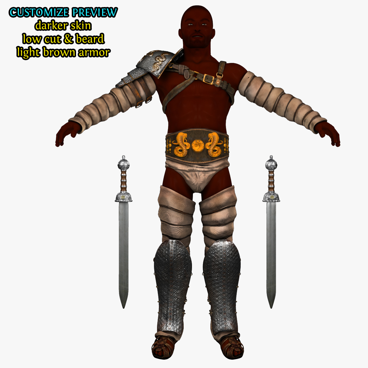 roman gladiator armor set 3d obj