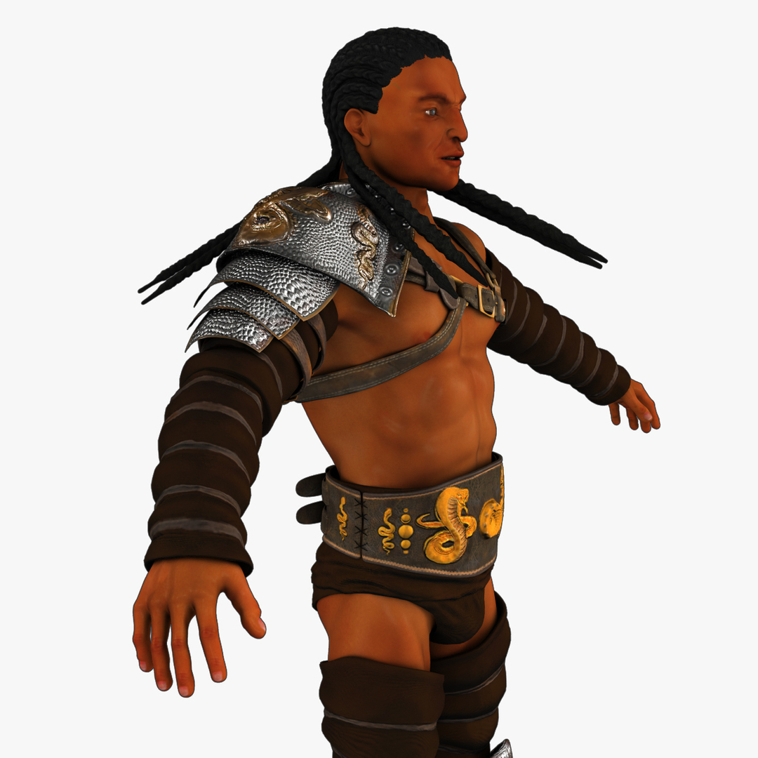 roman gladiator armor set 3d obj