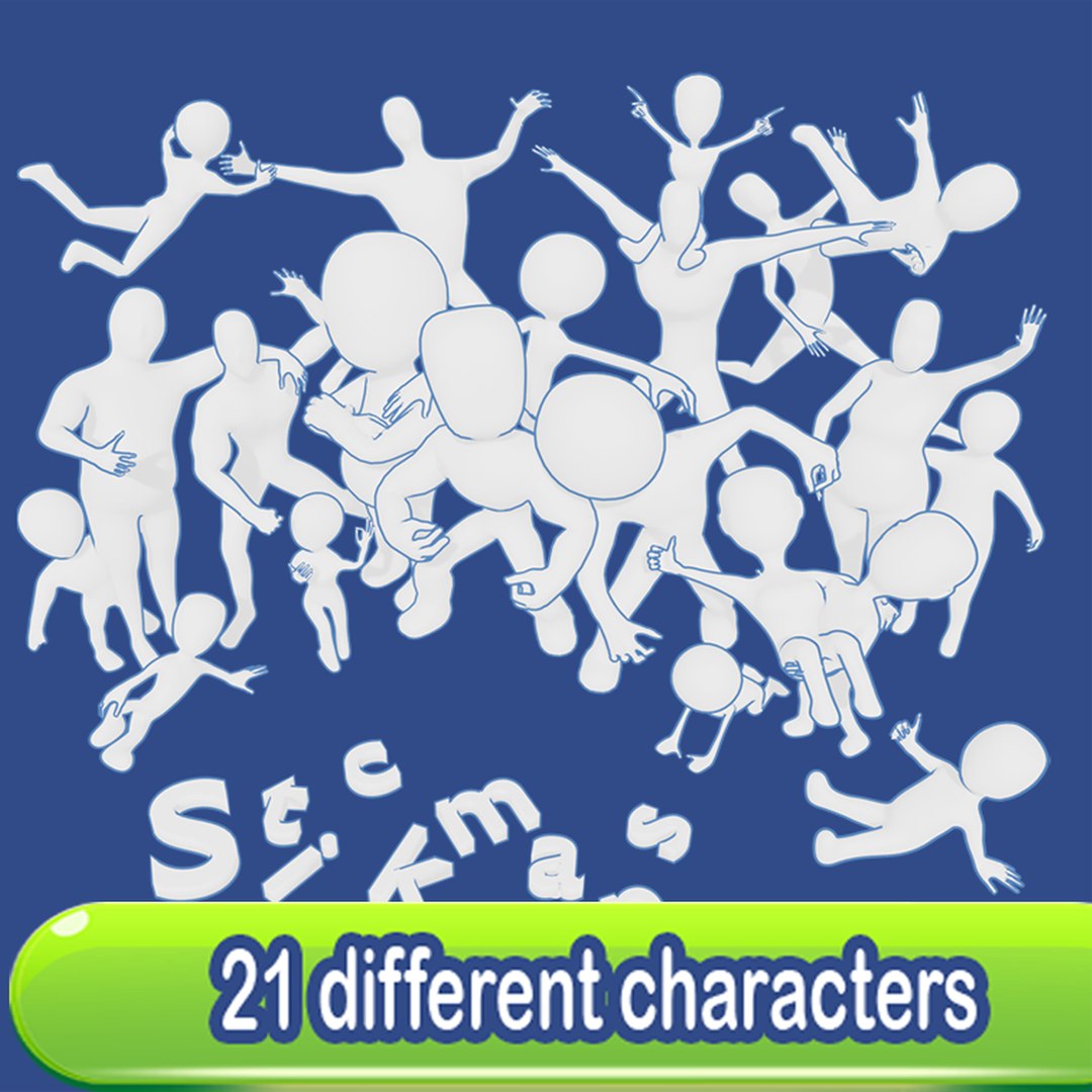 Stickman Pack 3D 모델 - TurboSquid 2019026